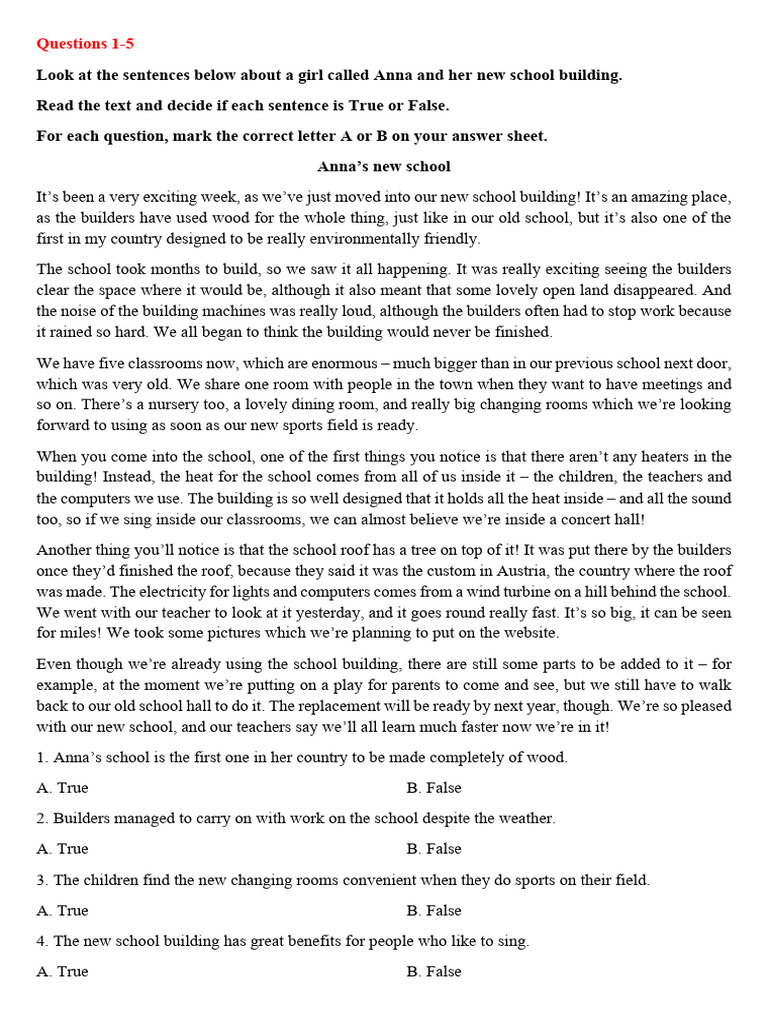 Reading Test - Answer Key (k23) | PDF | Sharks | Jazz