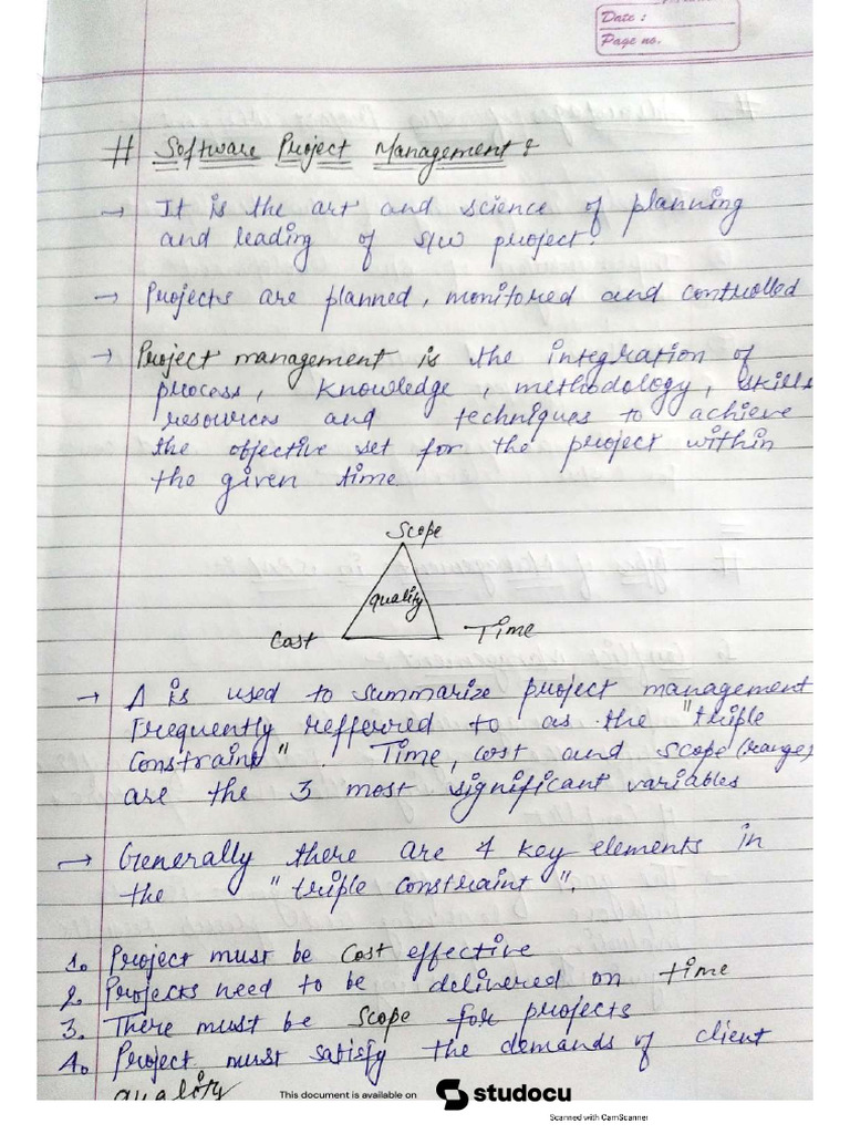 Software Project Management Unit 1 Notes | PDF