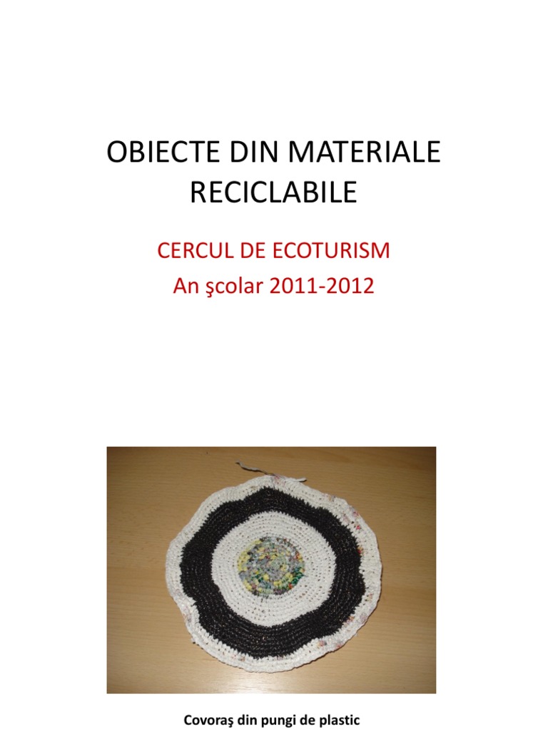 Obiecte Din Materiale Reciclabile | PDF