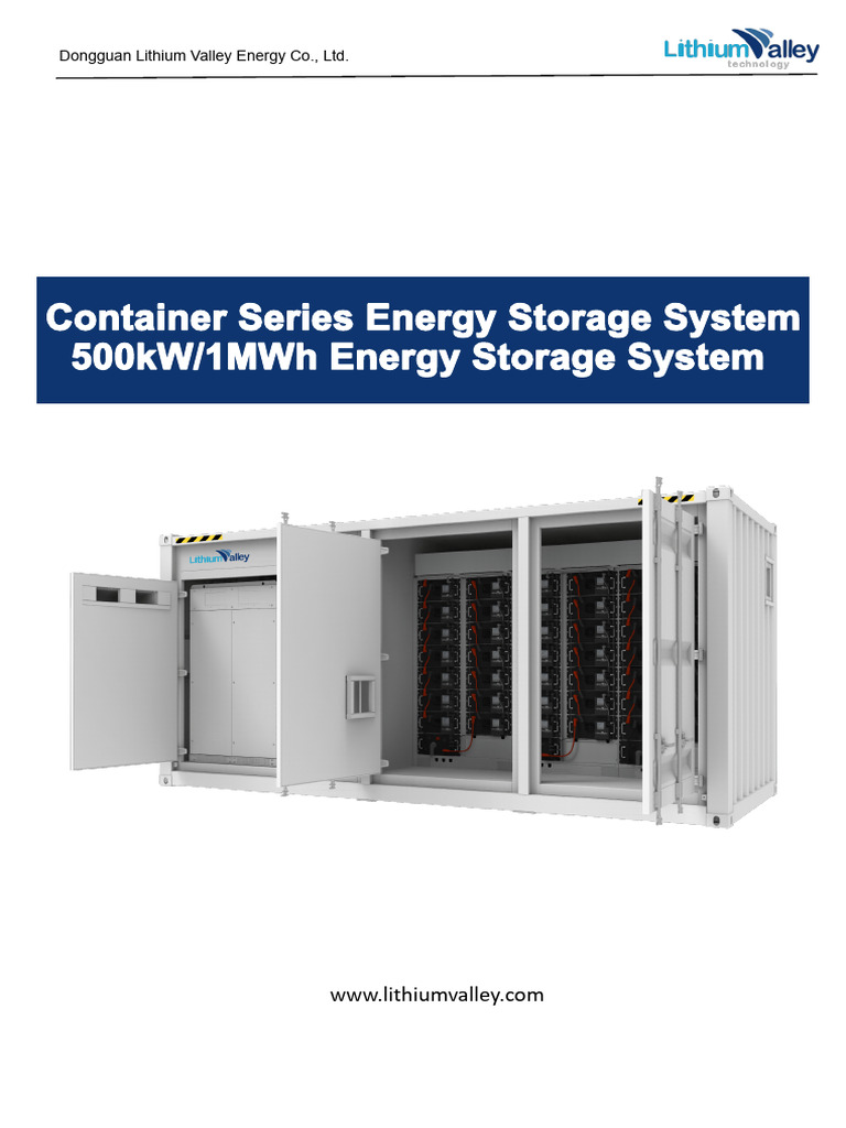 20 Feet Containerized ESS 500KW+1MWh En | PDF | Energy Storage ...