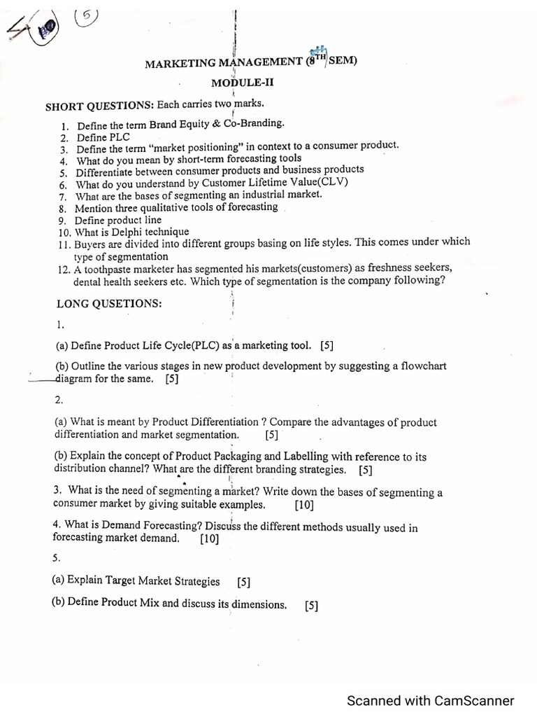 MarketingManagementModule II | PDF
