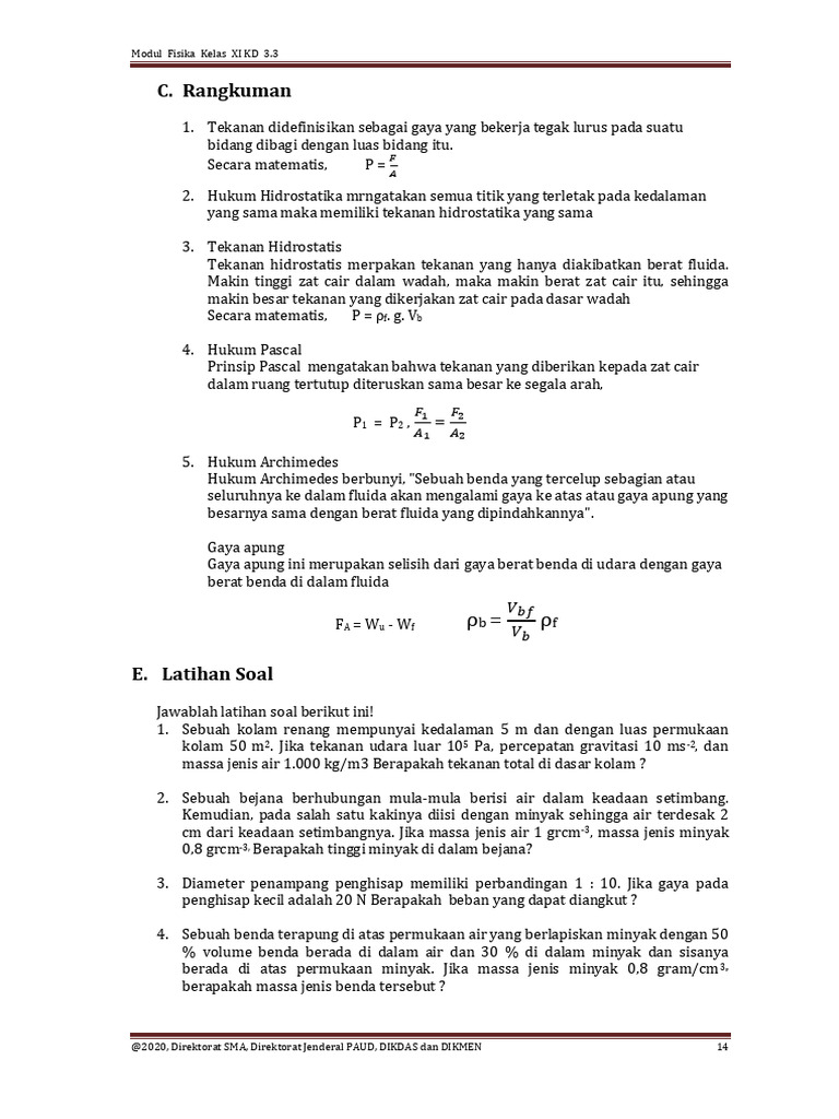 Latso - Fluida Statis - Diknas | PDF