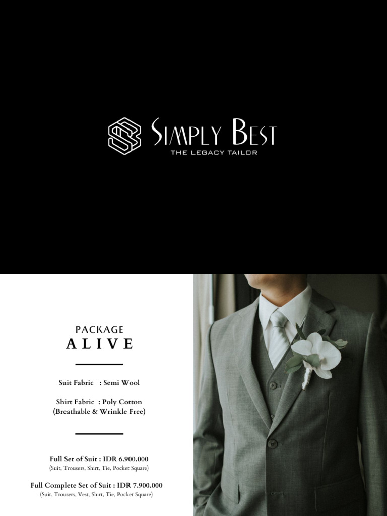 Pricelist Simply Best Tailor 2025 | PDF | Softlines (Retail) | Fashion