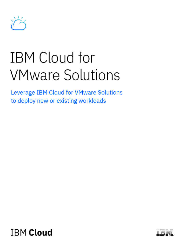 IBM Cloud for VMware Solutions Overview | PDF | Cloud Computing ...