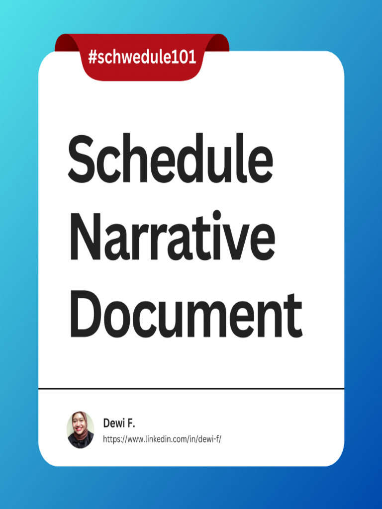 Schedule Narrative Document 1738036990 | PDF