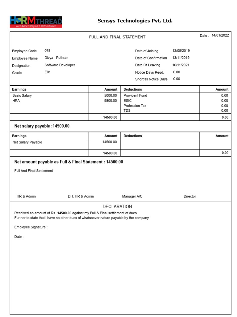Fnf | PDF | Employment | Taxation