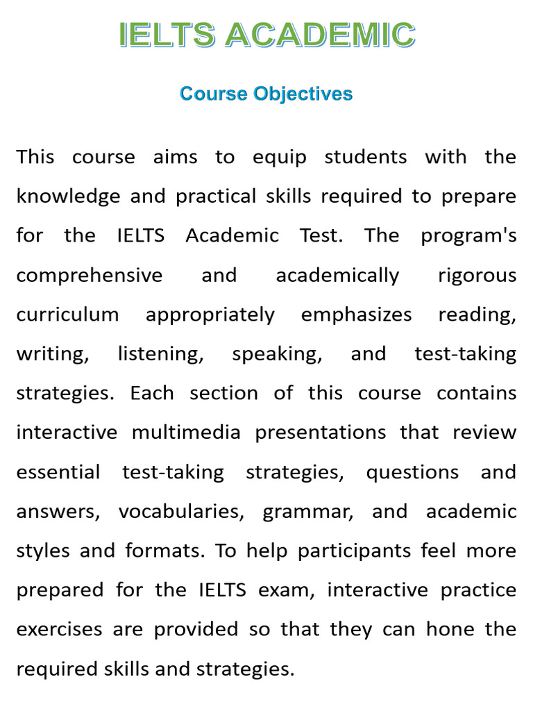 IELTS Academic Outline | PDF