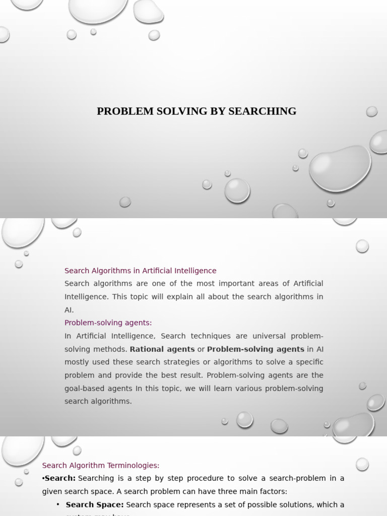 Problem Solving By Searching Ai Pdf Computer Programming Algorithms And Data Structures