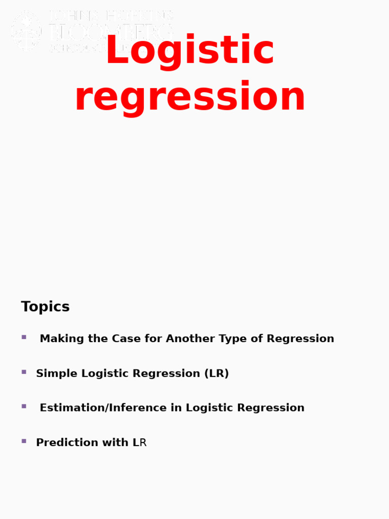 18logistic Regression Yilma | PDF | Logistic Regression | Linear Regression