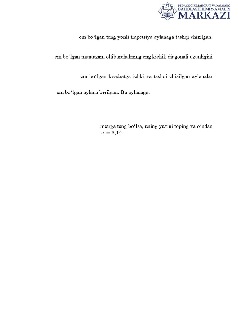 9-Sinf Geometrya BSB | PDF