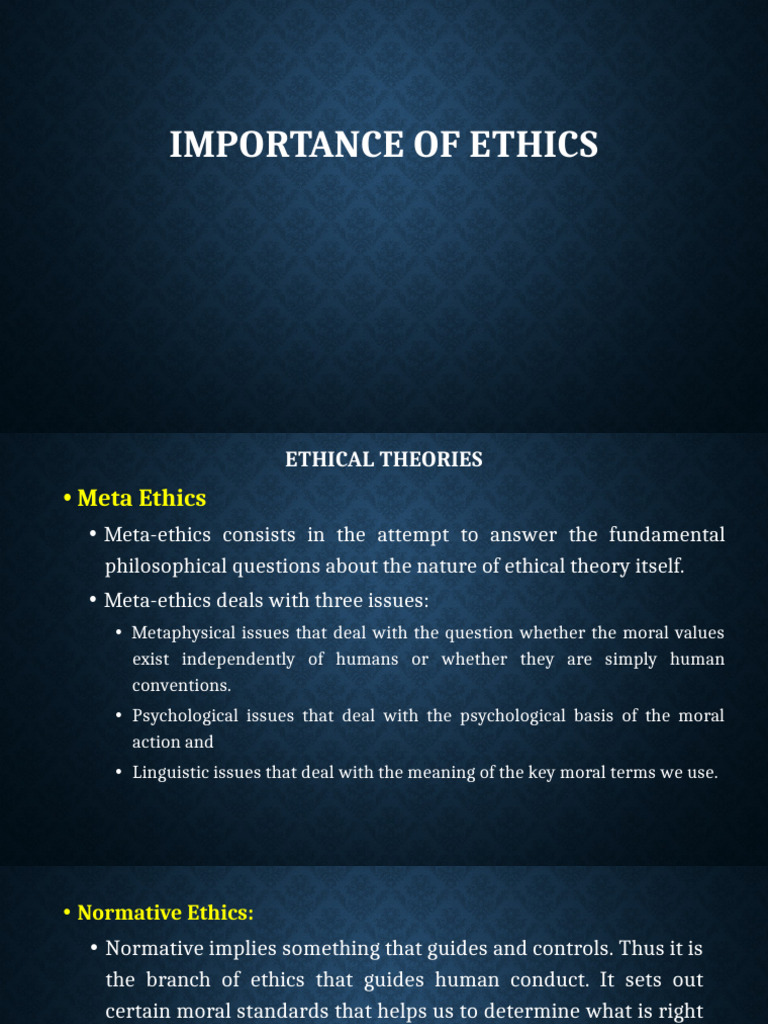 Importance of Ethics in Business | PDF | Morality | Market (Economics)