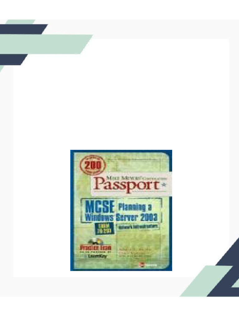 (Ebook) Mike Meyers' MCSE Windows Server 2003 Planning a Network Infrastructure Certification ...