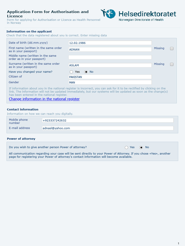 Application Form For Authorisation and Licence | PDF | Pharmacist | Diploma