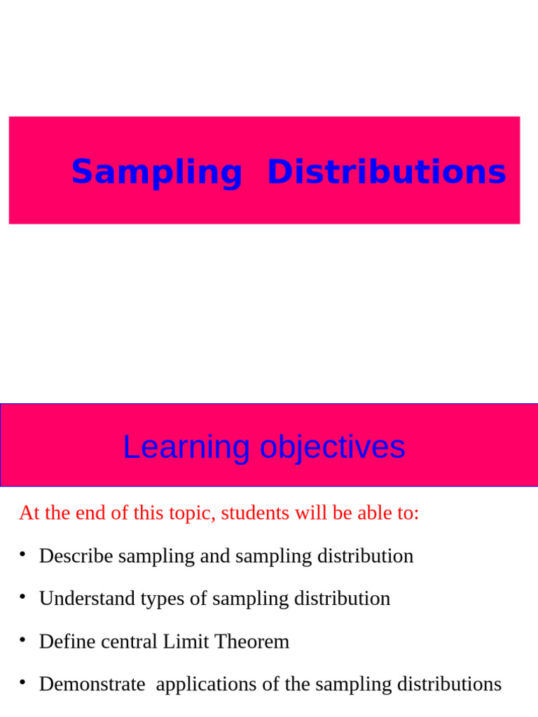 Understanding Sampling Distributions | PDF | Standard Deviation | Variance