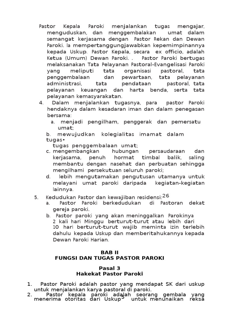 1. TUGAS PASTOR PAROKI | PDF