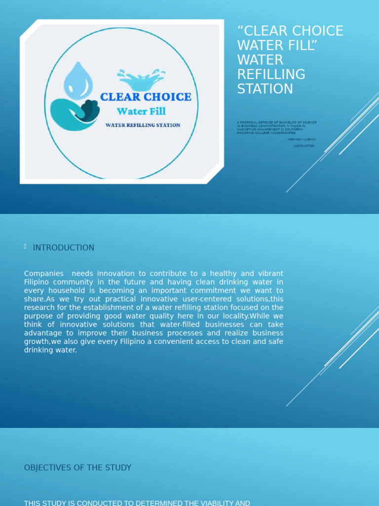 Water Refilling Station Proposal Study | PDF