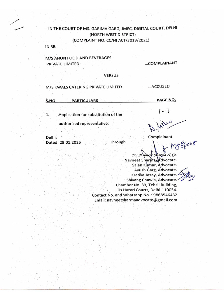 Substitution Application Anon Kwals 3019 | PDF | Legal Procedure ...