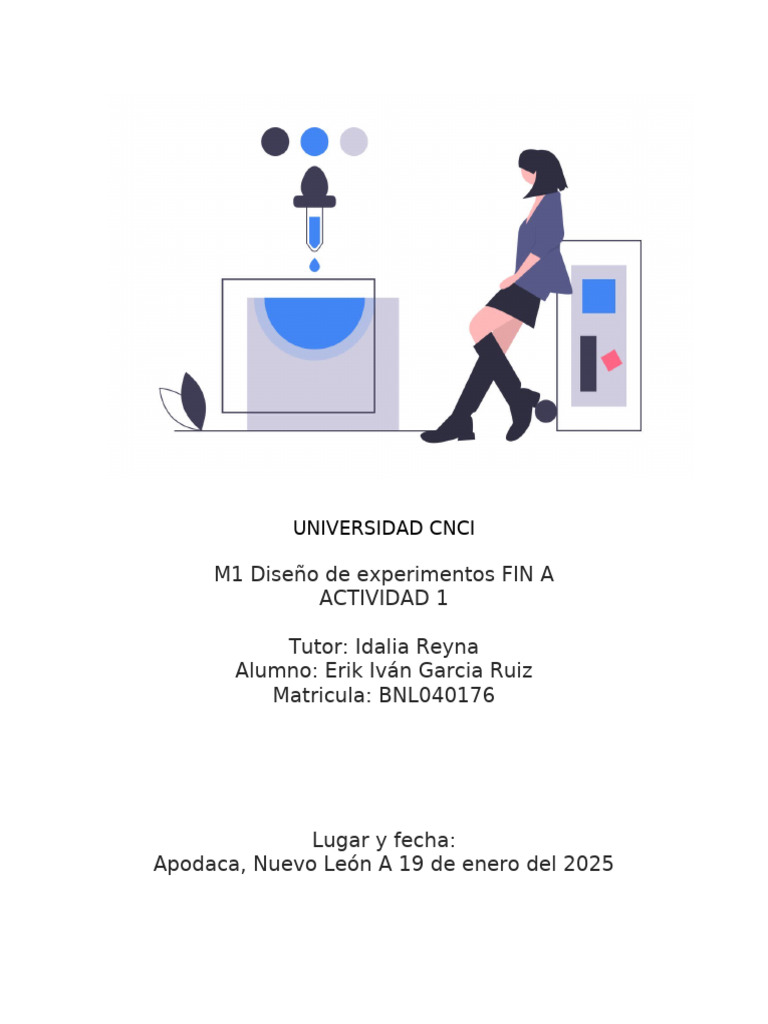 M1 Diseño de Experimentos FIN ACT 1 | PDF | Diseño | Experimentar