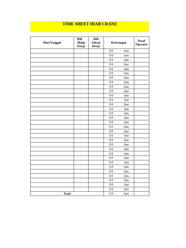 Format Time Sheet | PDF