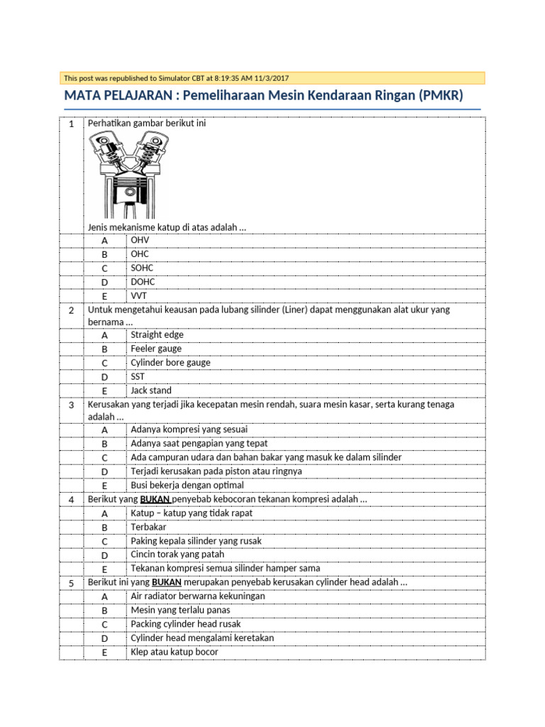 Template Soal MaPel PMKR XII TKRO Sem.1 24 - 25 | PDF