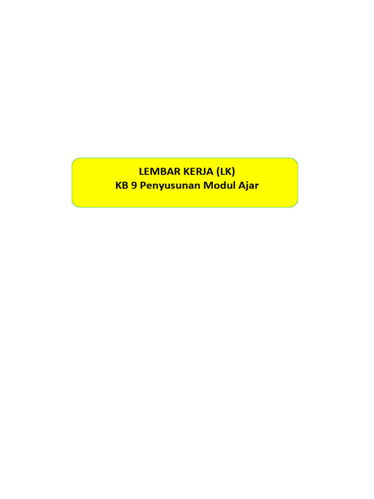 LK KB 9C Modul Ajar TPACK Tyas_compressed | PDF