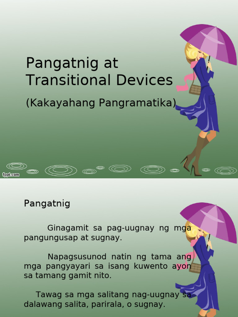 Pangatnig at Transitional Devices | PDF