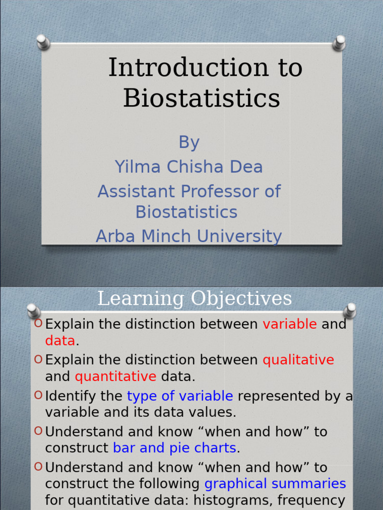 Itrodution to Biostatistics | PDF | Quartile | Level Of Measurement