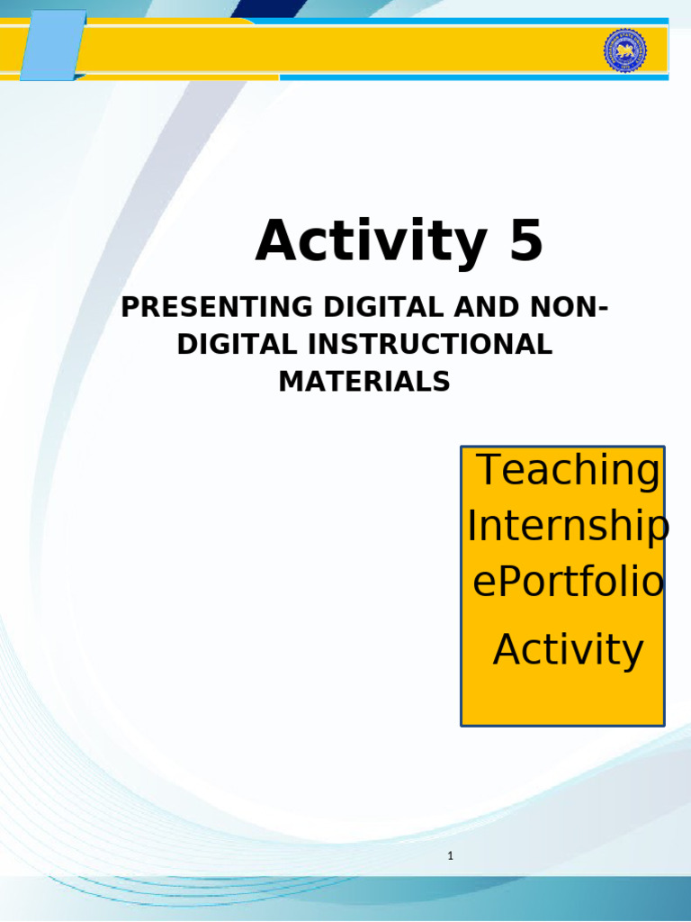 Digital vs Non-Digital Instructional Materials | PDF | Educational ...
