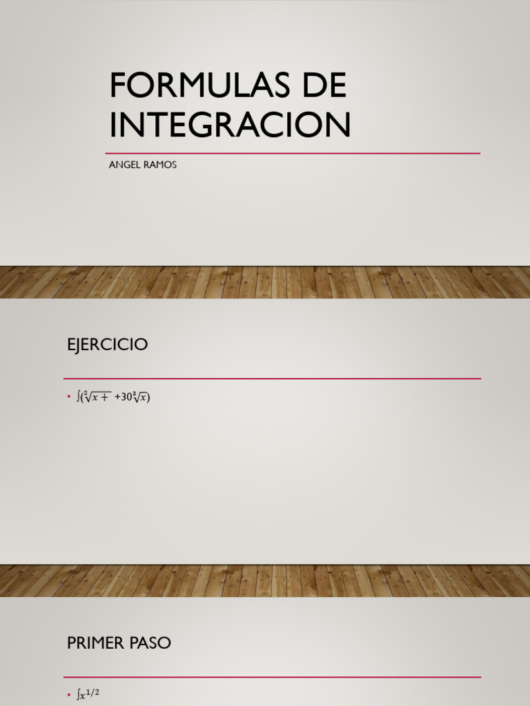 Fórmulas de Integración Básicas | PDF