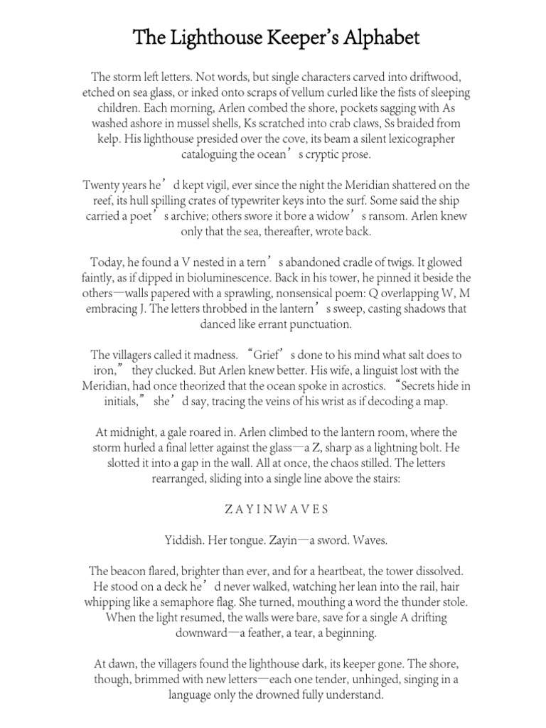 The Lighthouse Keeper's Alphabet | PDF