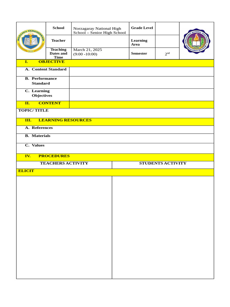 DLP Template 7es Format | PDF