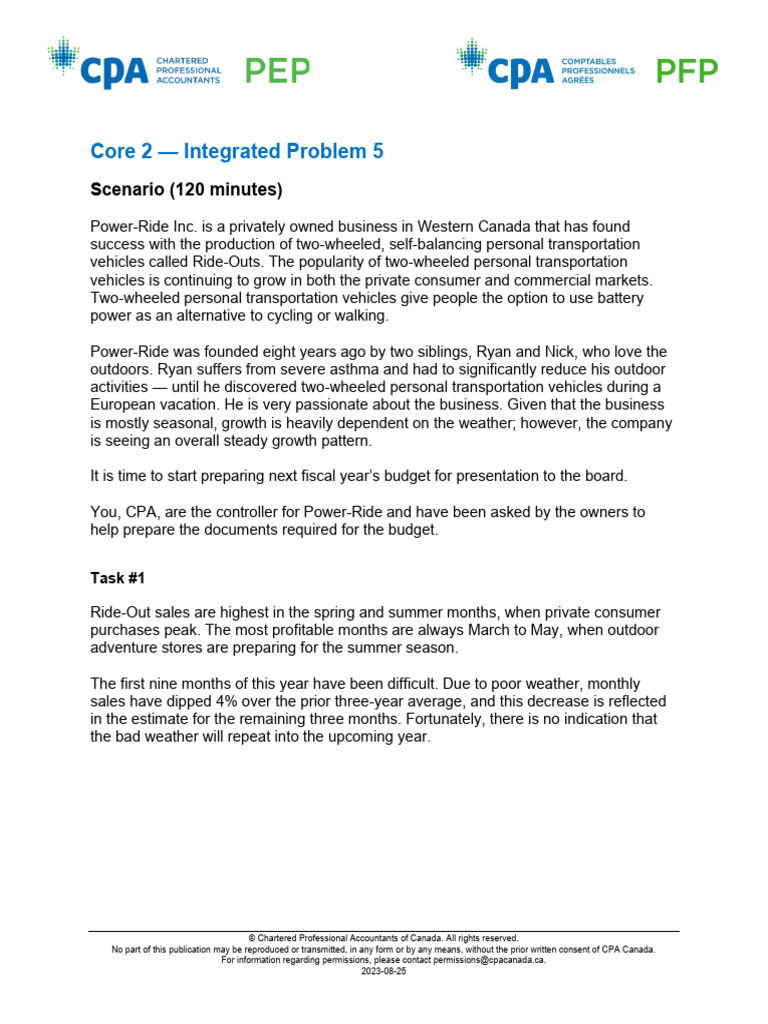 CO2 2401E IP05.Problem PDF | PDF | Labour Economics | Cost Of Goods Sold