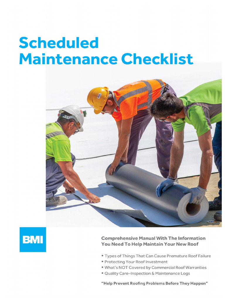 BMI Maintenance Checklist - 35yrs (FINAL) | PDF