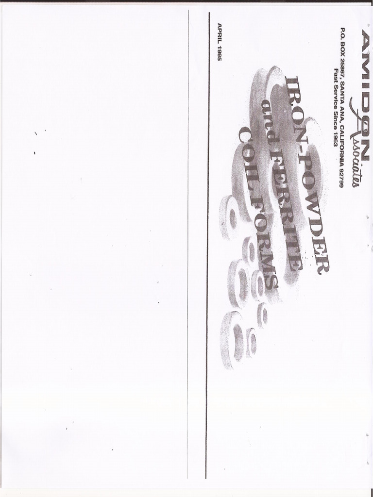 Amidon Iron Powder Toroids Cores 1995 | PDF