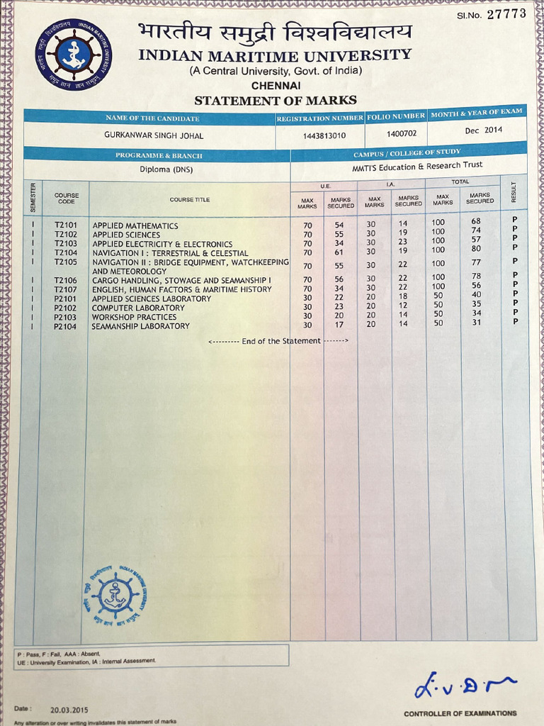 Diploma in Nautical Science | PDF