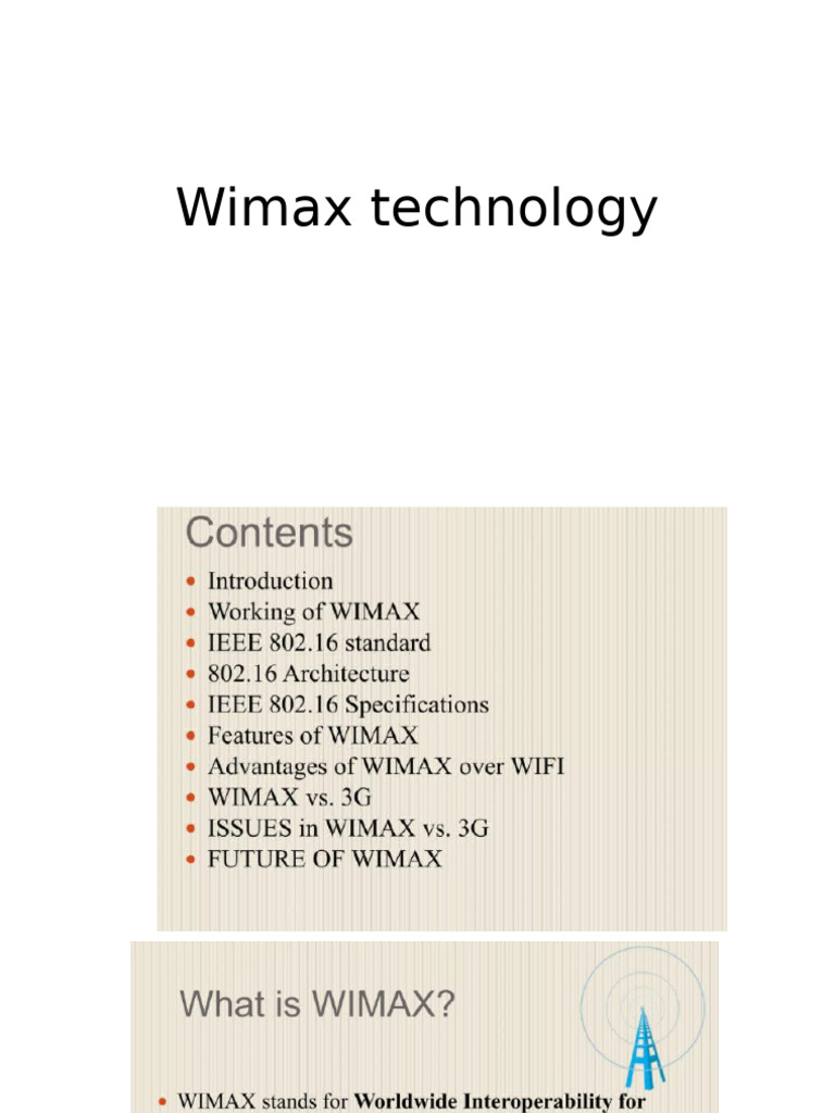 Wimax Technology | PDF