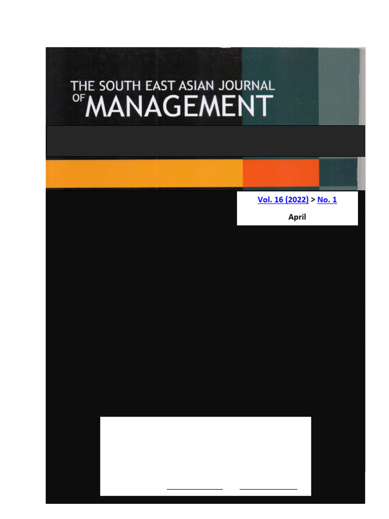 South East Asian Journal of Management | PDF | Business | Economies