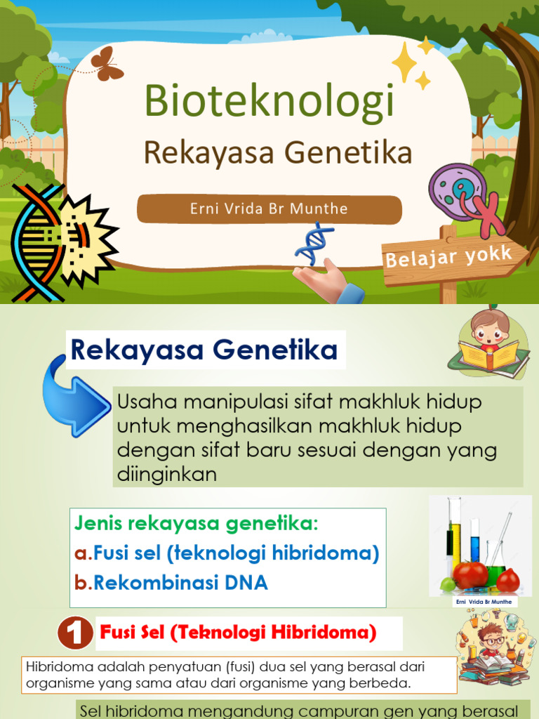 BIOTEKNOLOGI 3 Rekayasa Genetika (1) | PDF