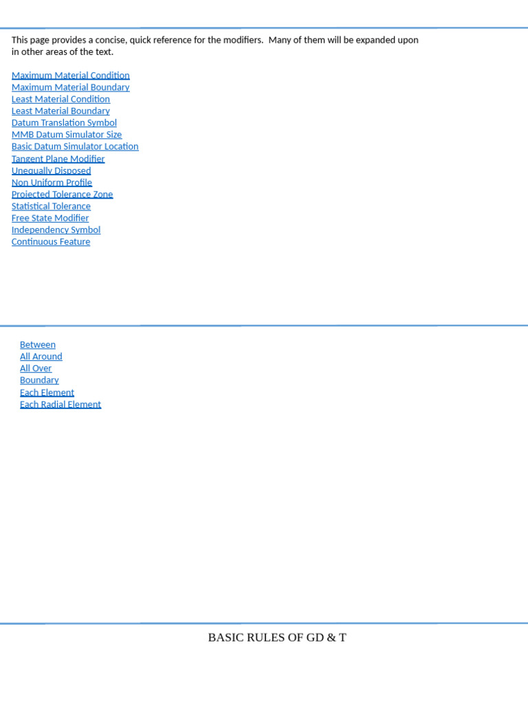 GD & T Template | PDF