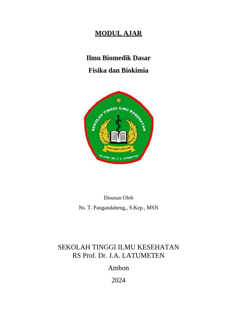 [EDITED] MODUL AJAR FISIKA BIOKIMIA | PDF