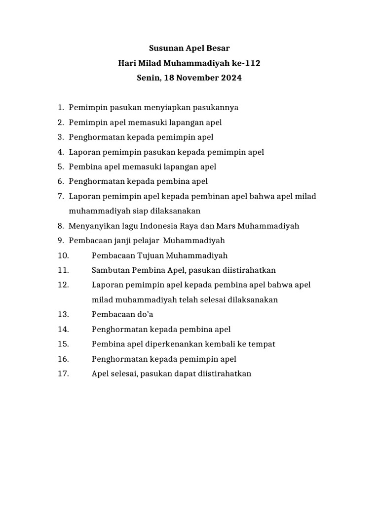 Susunan Apel Besar | PDF