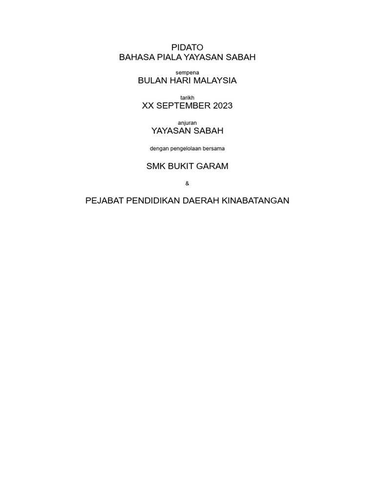 Kertas Kerja Pidato | PDF