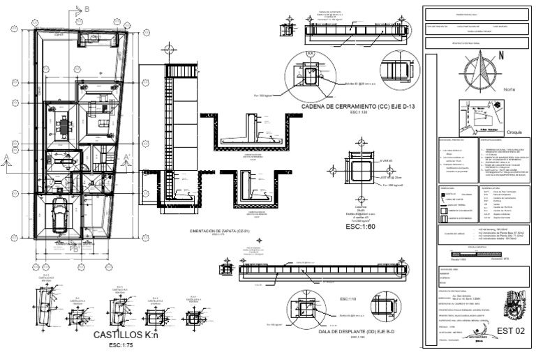 PLANO DE CIMENTACION ZAPATA-Layout1 | PDF