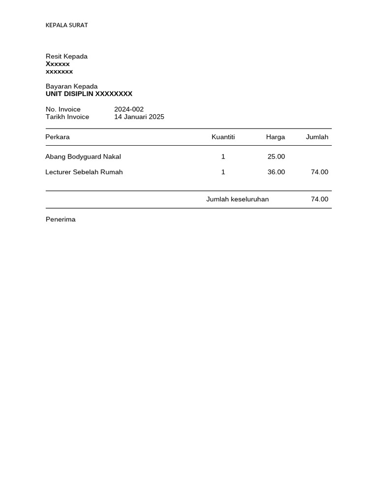 Resit Pembayaran Buku | PDF