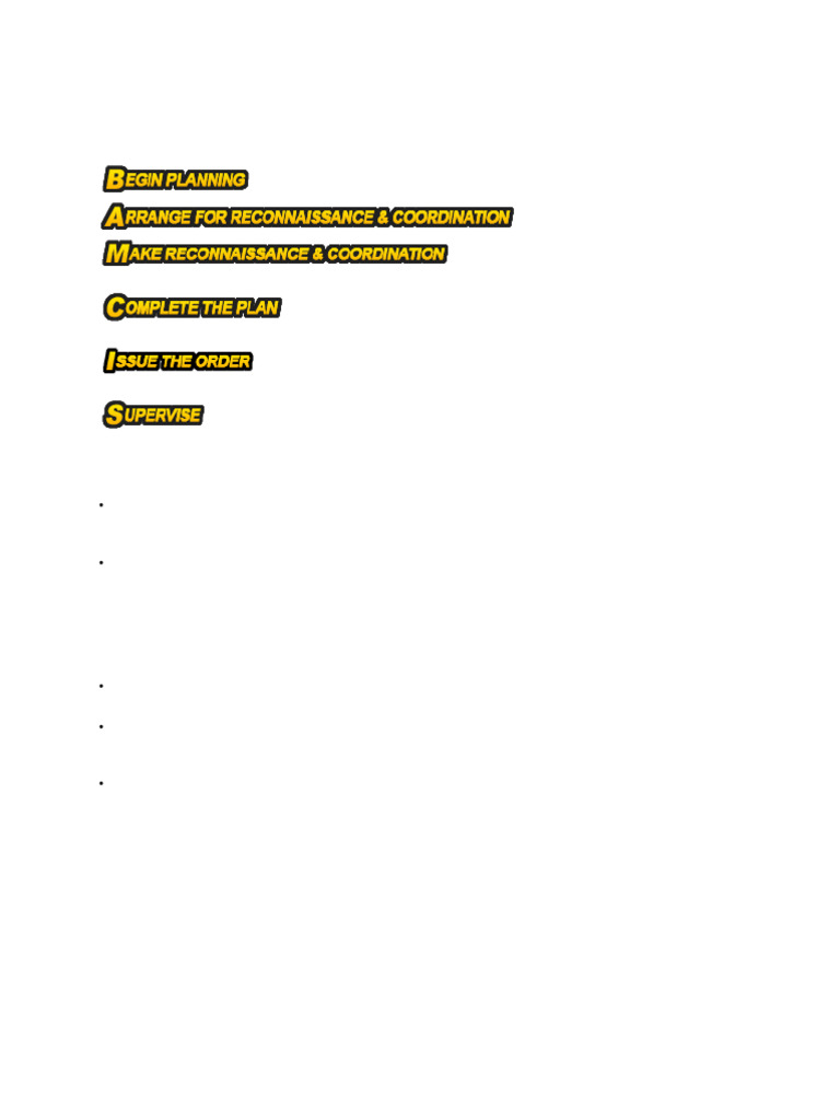 Cpls Course 5 Tactical Planning | PDF | Reconnaissance | Twilight