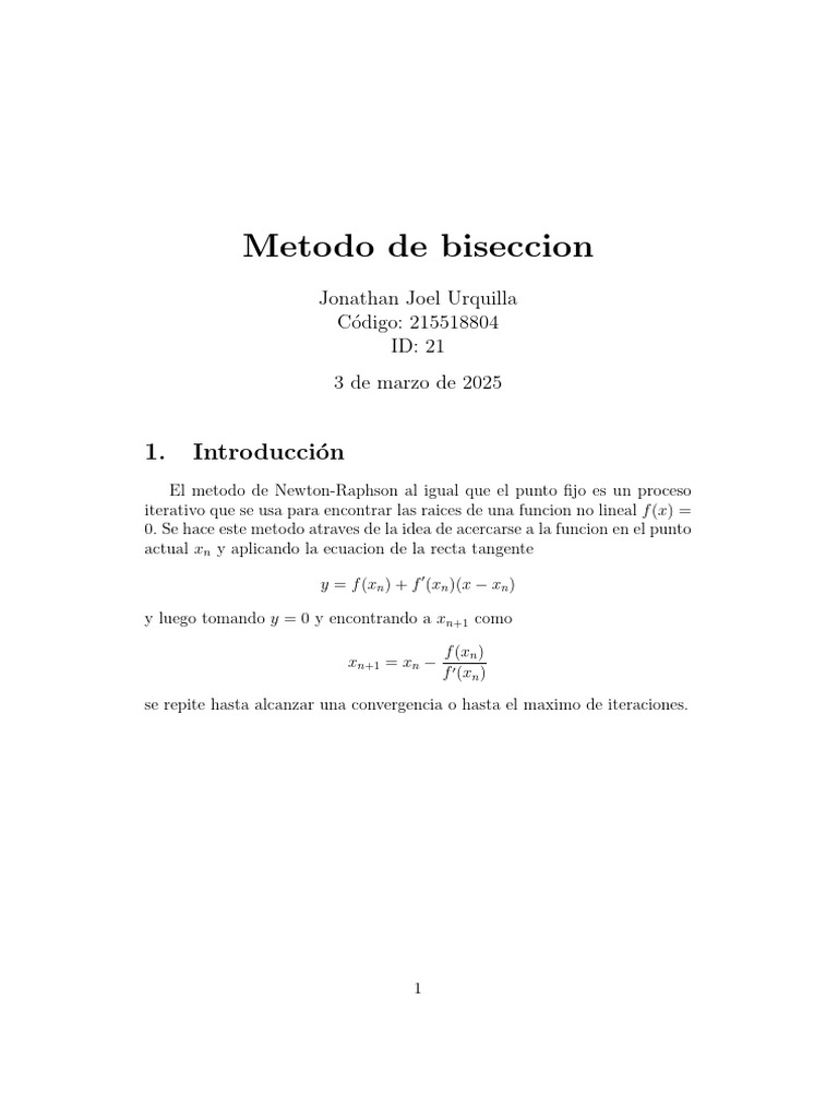 Método de Newton-Raphson en Python | PDF