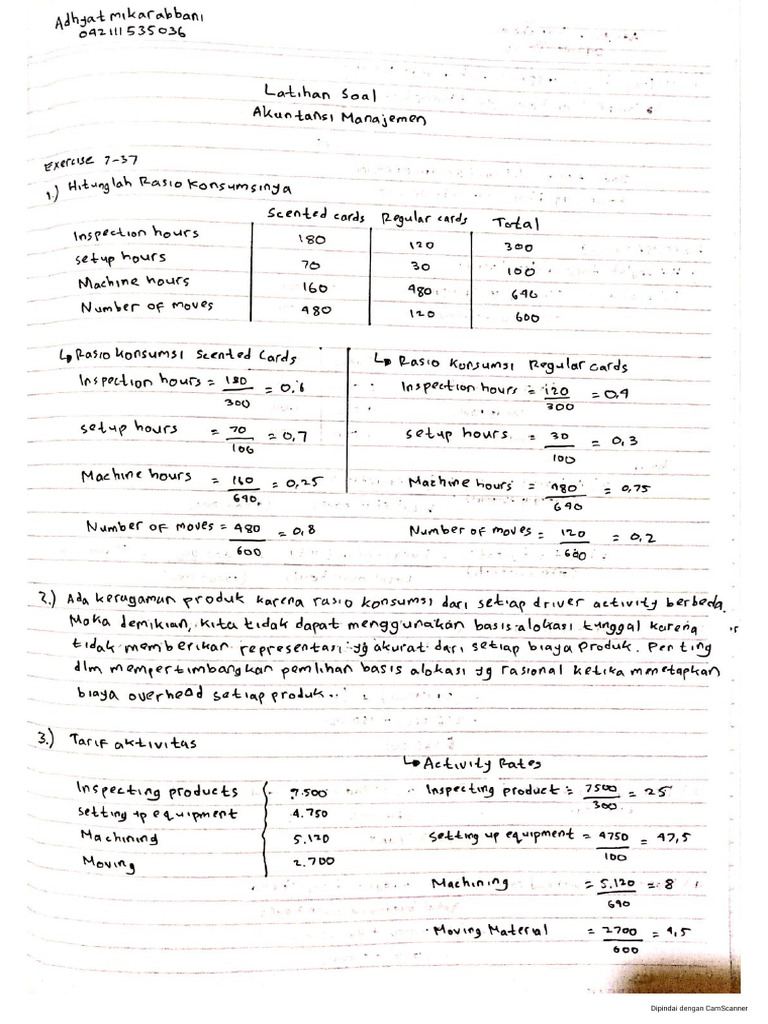 042111535036_ADHYATMIKARABBANI_Latihan Soal Akuntansi Manajemen_TM 6 | PDF