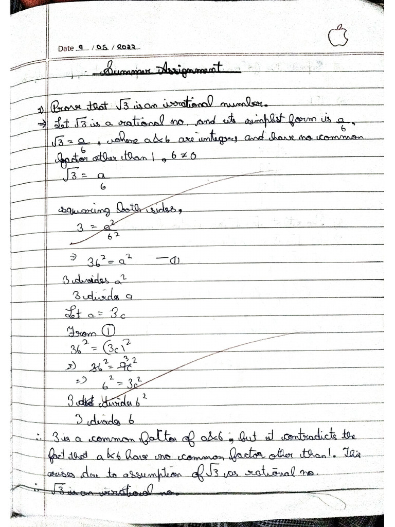 MATHS - Summer Assignment | PDF