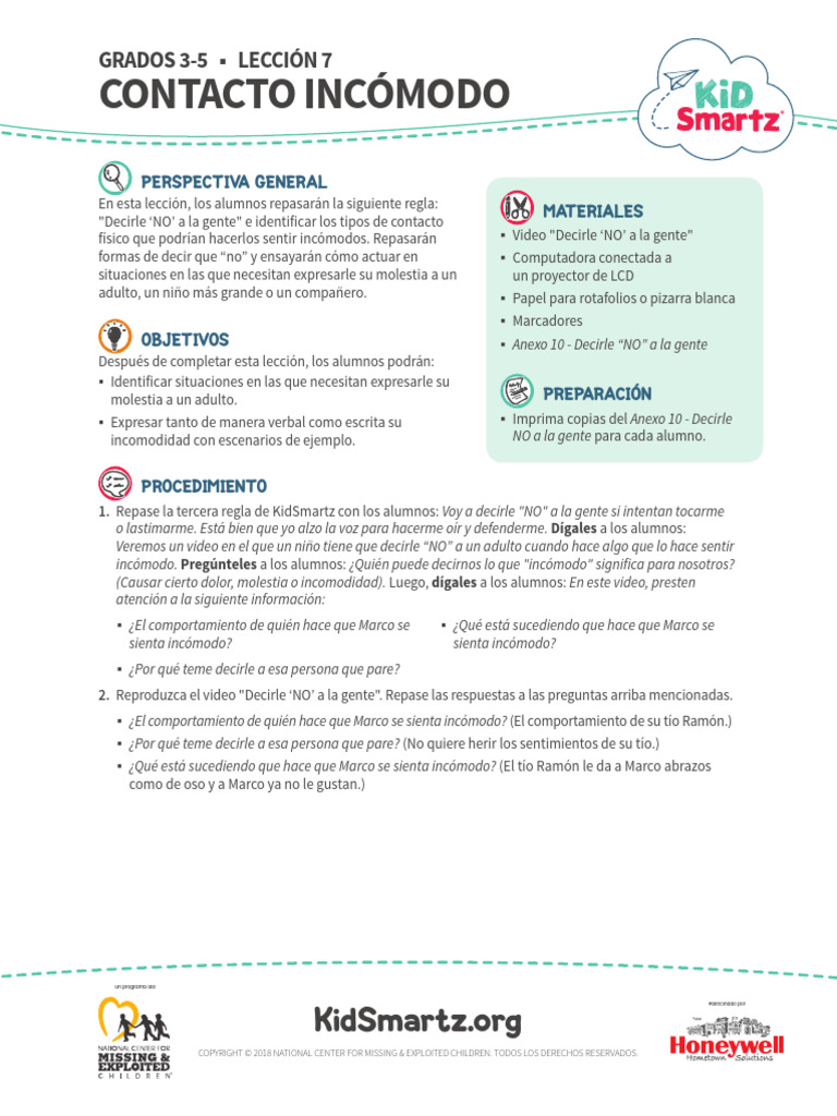 Grades 3 5 Uncomfortable Touch ES | PDF