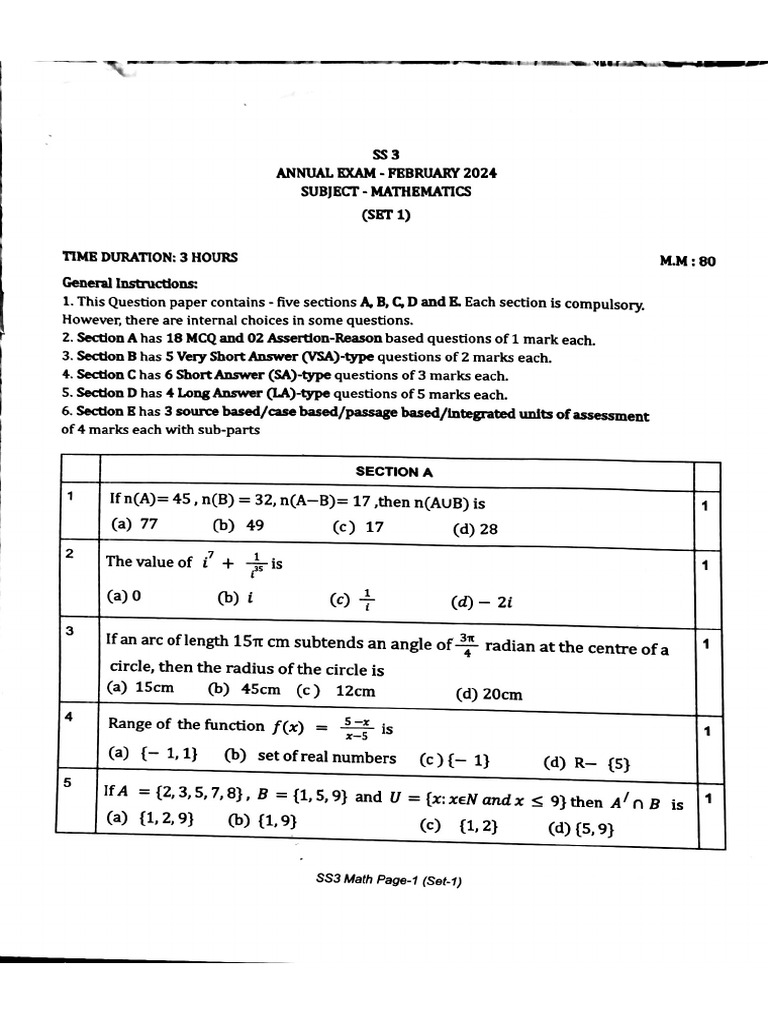 Xi_final Exam Qs Paper 2024 | PDF